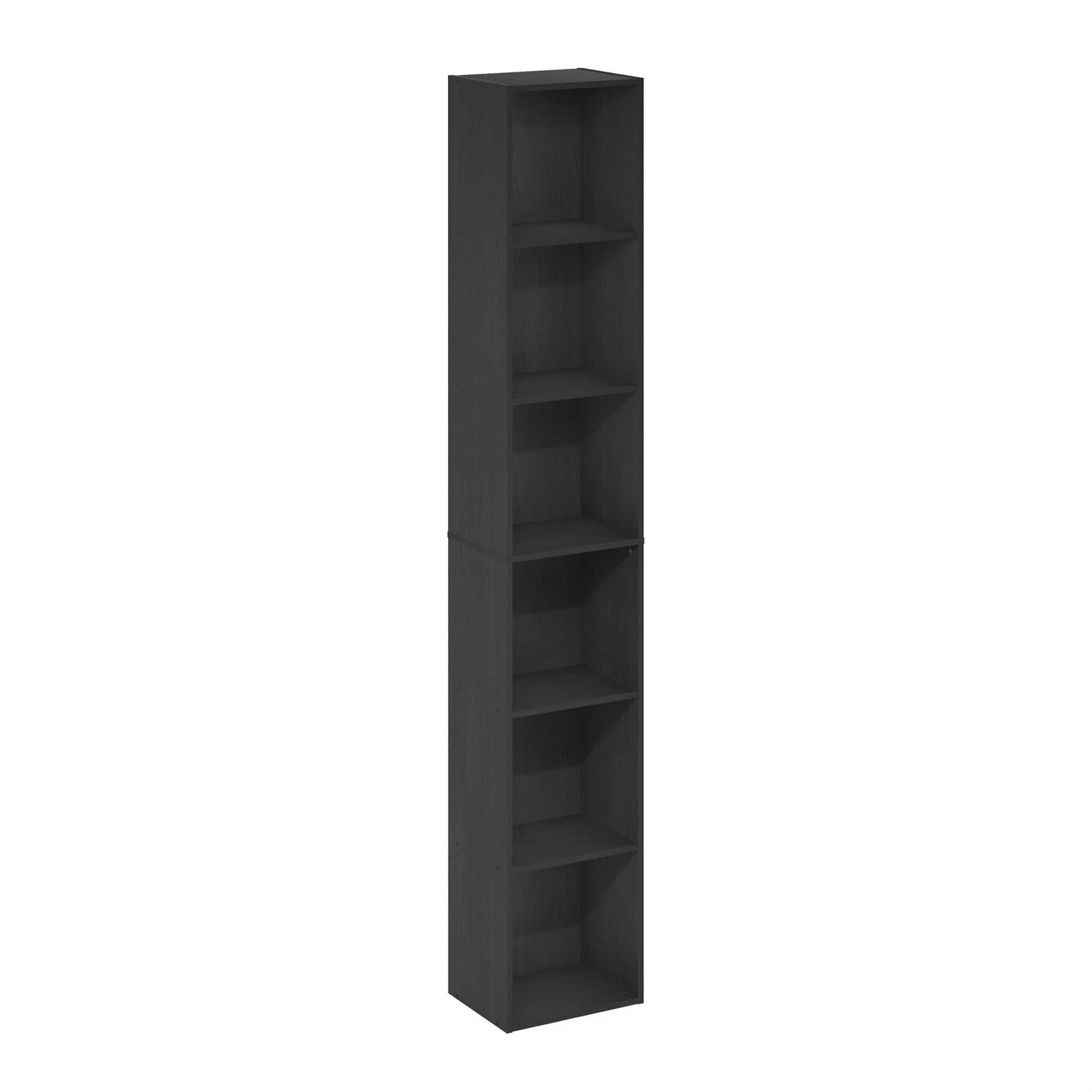 Furinno Luder 6-Tier Open Shelf Bookcase in Blackwood - Walmart.com