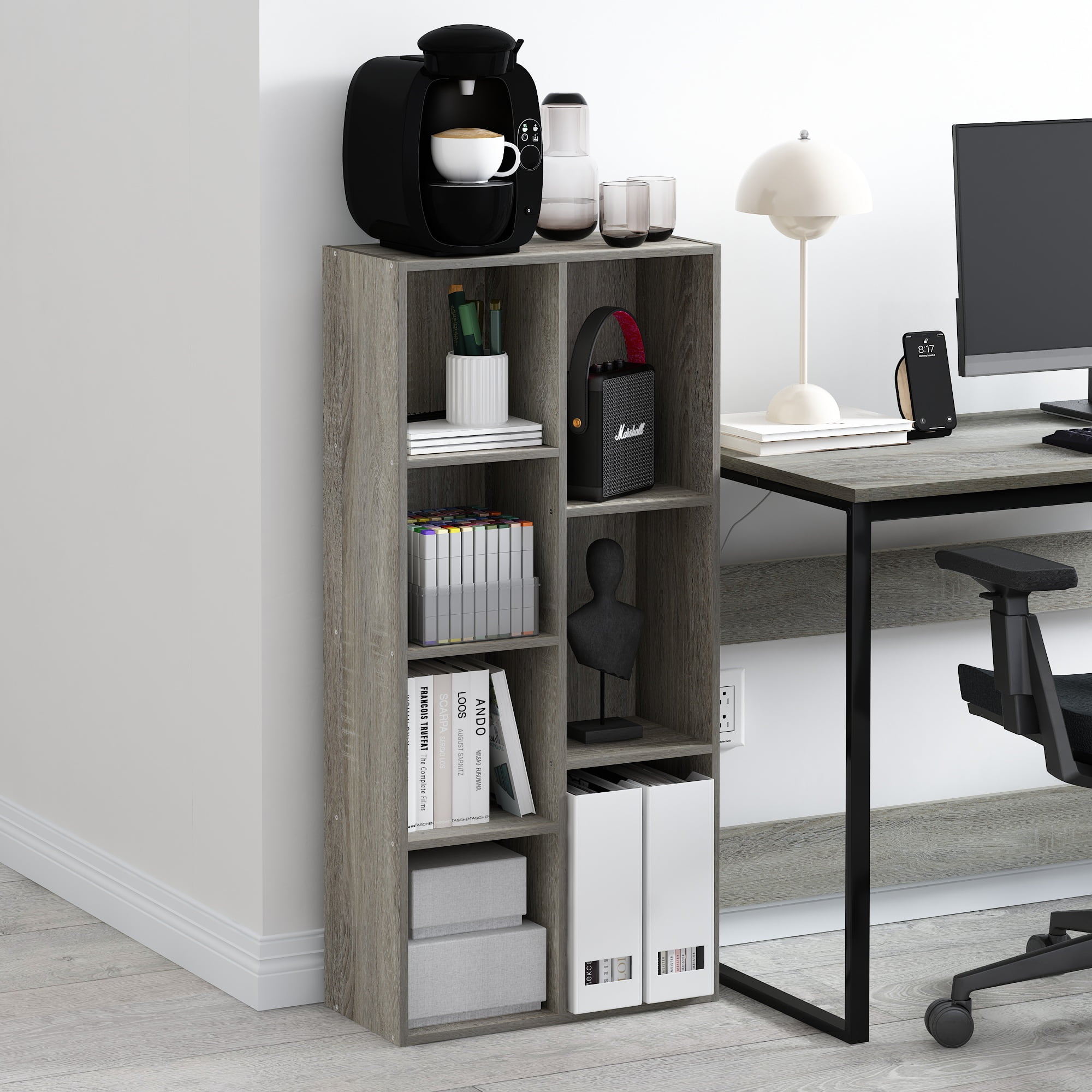 Furinno Luder 7-Cube Reversible Open Shelf, French Oak - Walmart.com