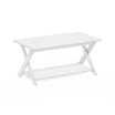 Furinno Classic Simple White Coffee Table, Easy Assembly for Living ...