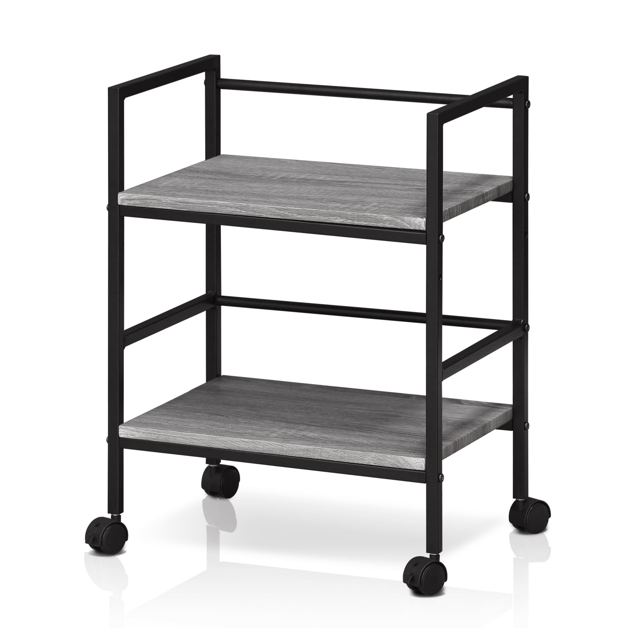 Furinno Modern Storage Cart with Casters, French Oak Grey - Walmart.com