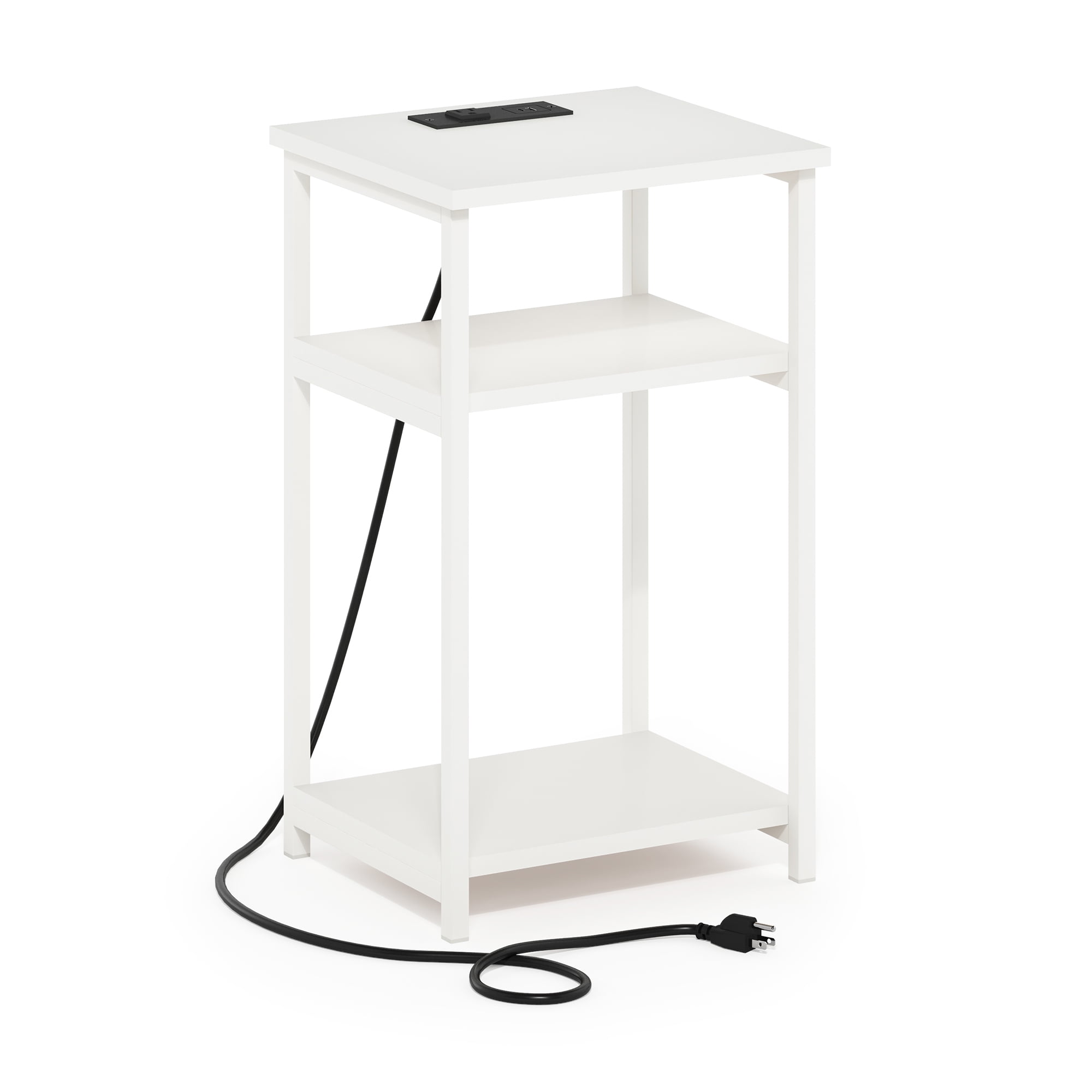 Furinno Moretti 3-Tier Metal Frame Open Storage Side Table, End Table ...