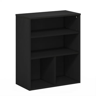 Mainstays 3-Shelf Bookcase with Adjustable Shelves, True Black Oak ...