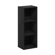 Mainstays 3-Shelf Bookcase with Adjustable Shelves, True Black Oak ...