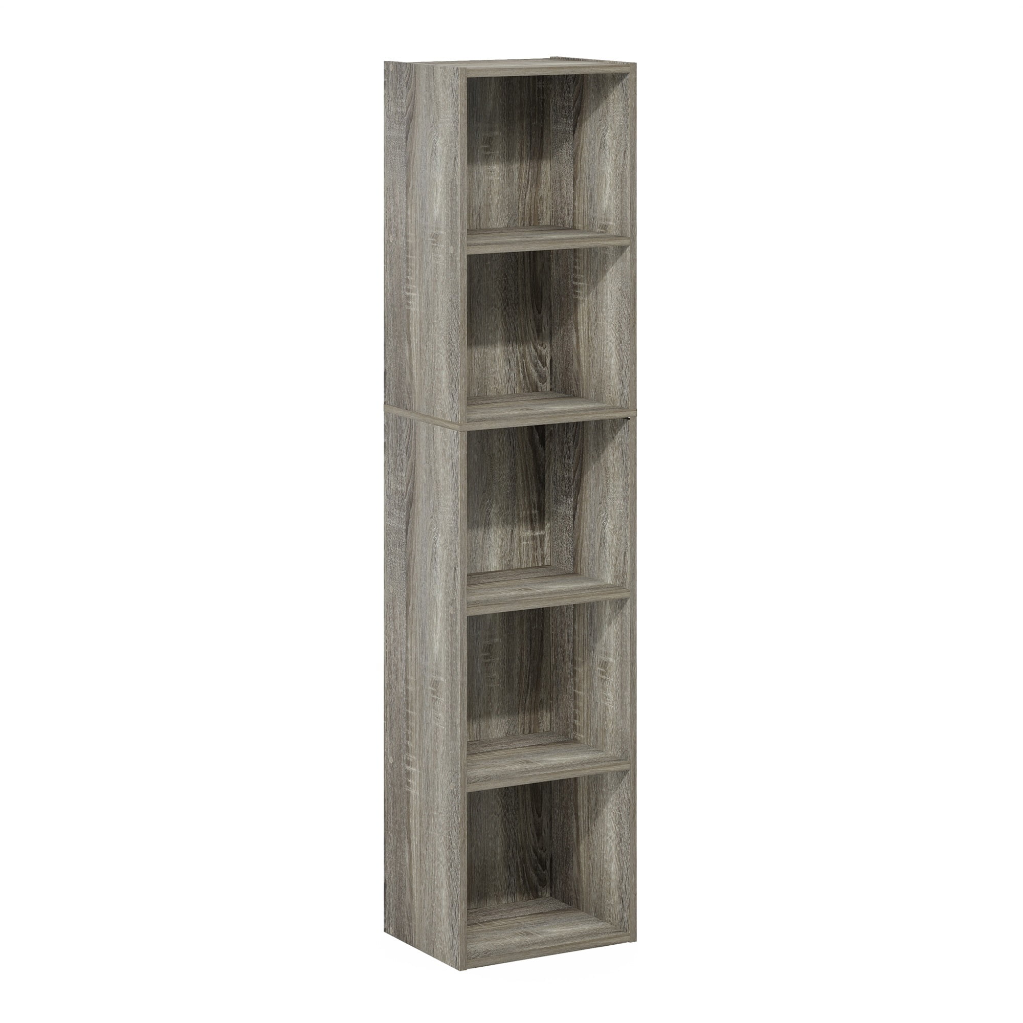 Furinno Pasir 5-Tier Open Shelf Bookcase, French Oak - Walmart.com