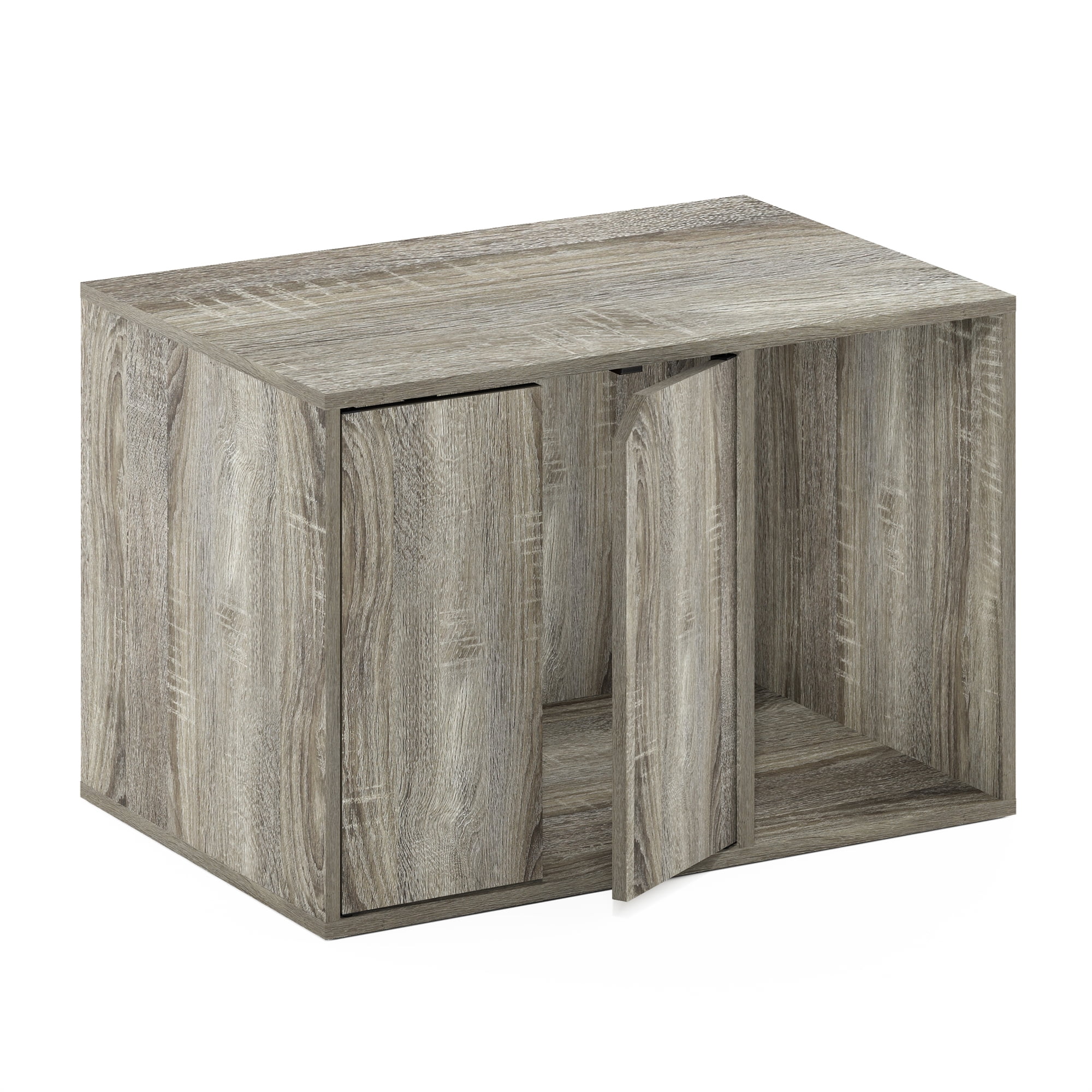 Furinno Peli Small Litter Box Enclosure, French Oak Grey - Walmart.com