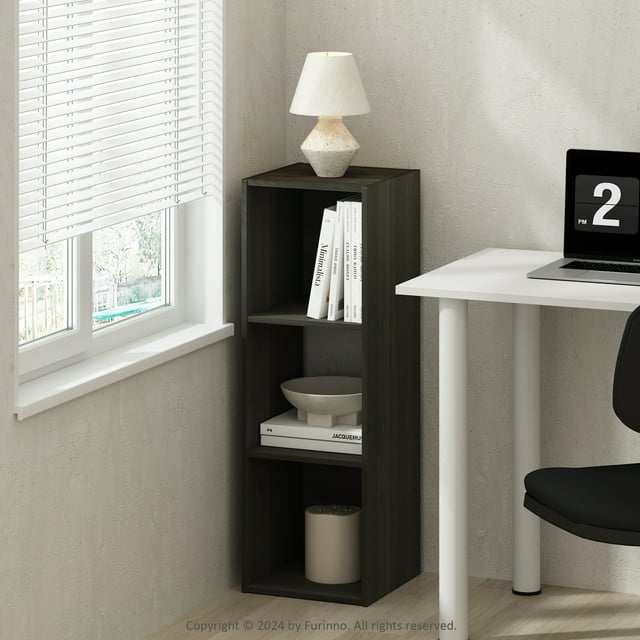 Furinno Pelli Cubic Storage Cabinet Bookcase Bookshelf 3 Cube Espresso
