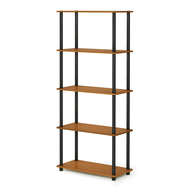 Furinno Rata 5-Tier Industrial Multipurpose Flat Base Shelf Display ...