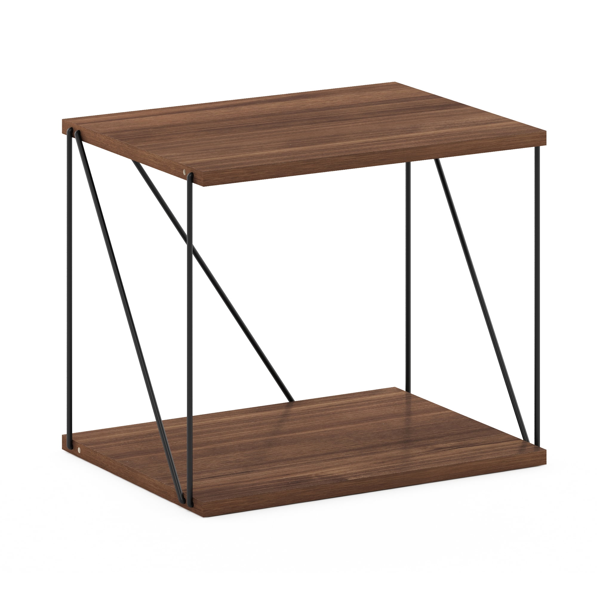 Furinno Rata Industrial Multipurpose Flat Base Side Table with Metal ...