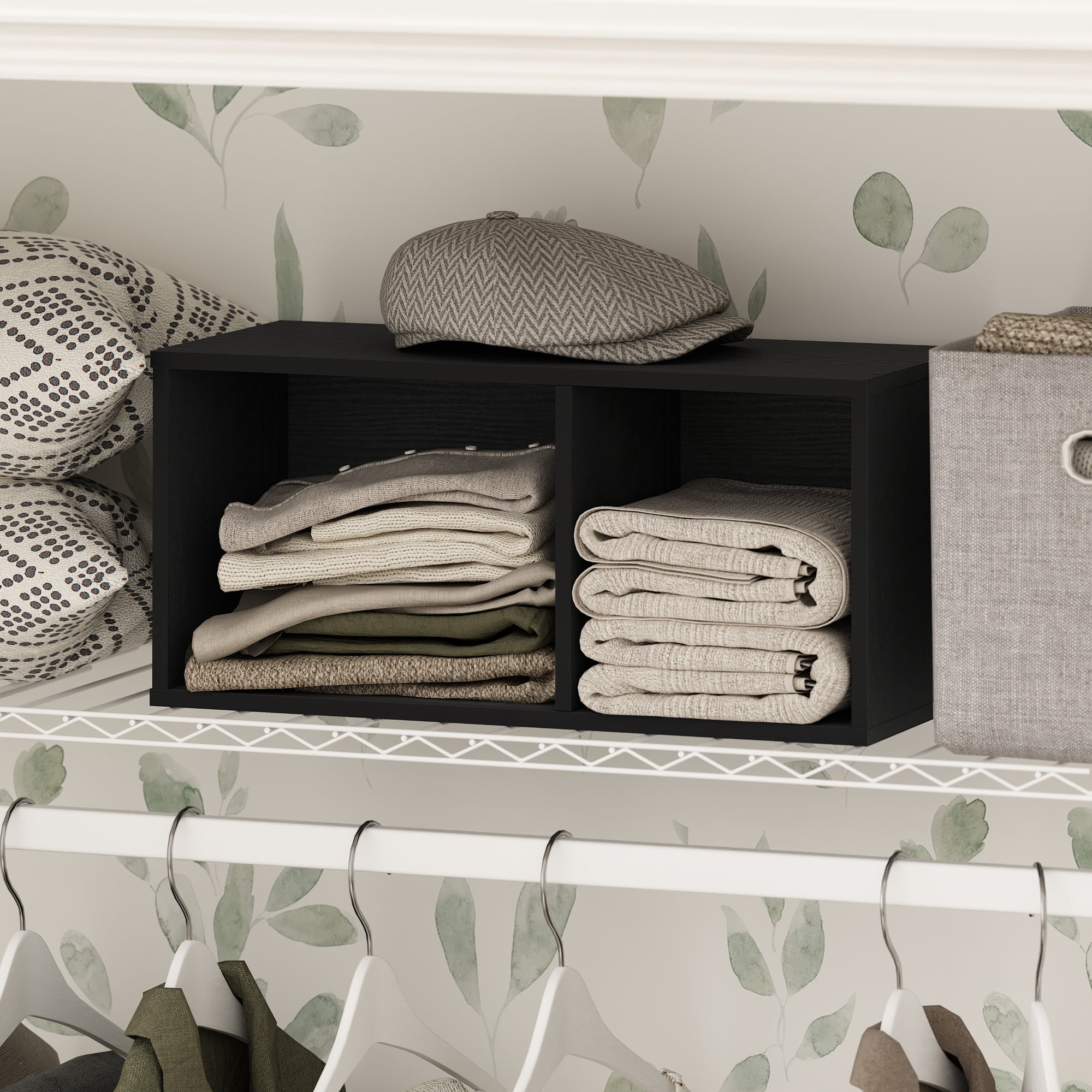Furinno Reed 2-Tier Multipurpose Clothing & Closet Storage Organizer ...