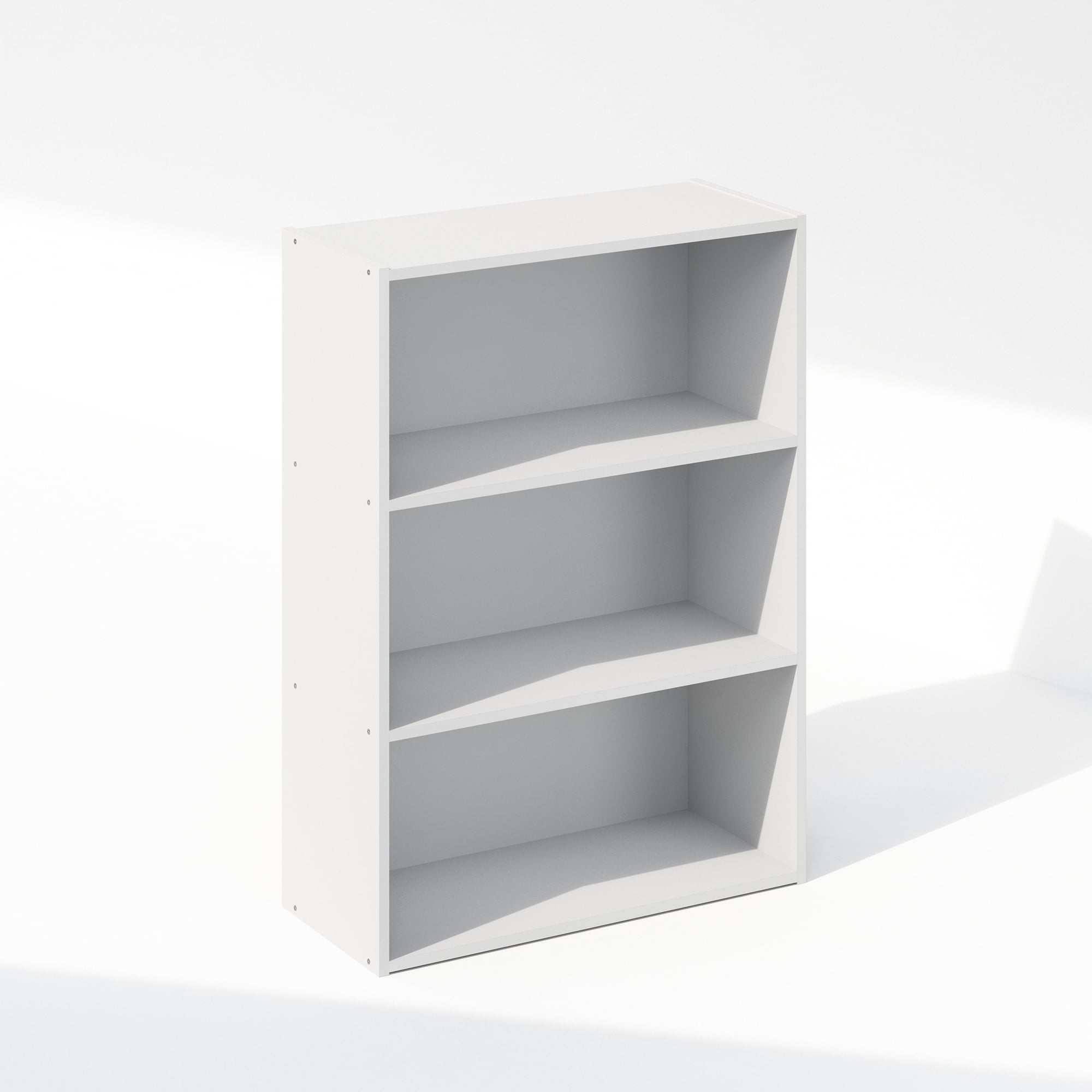 Furinno, Reed 3-Tier Open Shelf, Plain White, Closet Storage Organizer ...