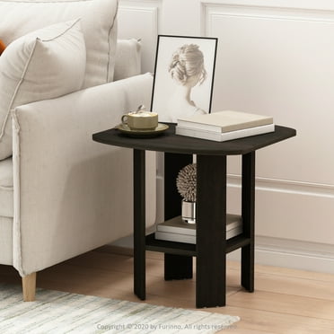 Mainstays Small Square Wood Side Table, Walnut Finish - Walmart.com