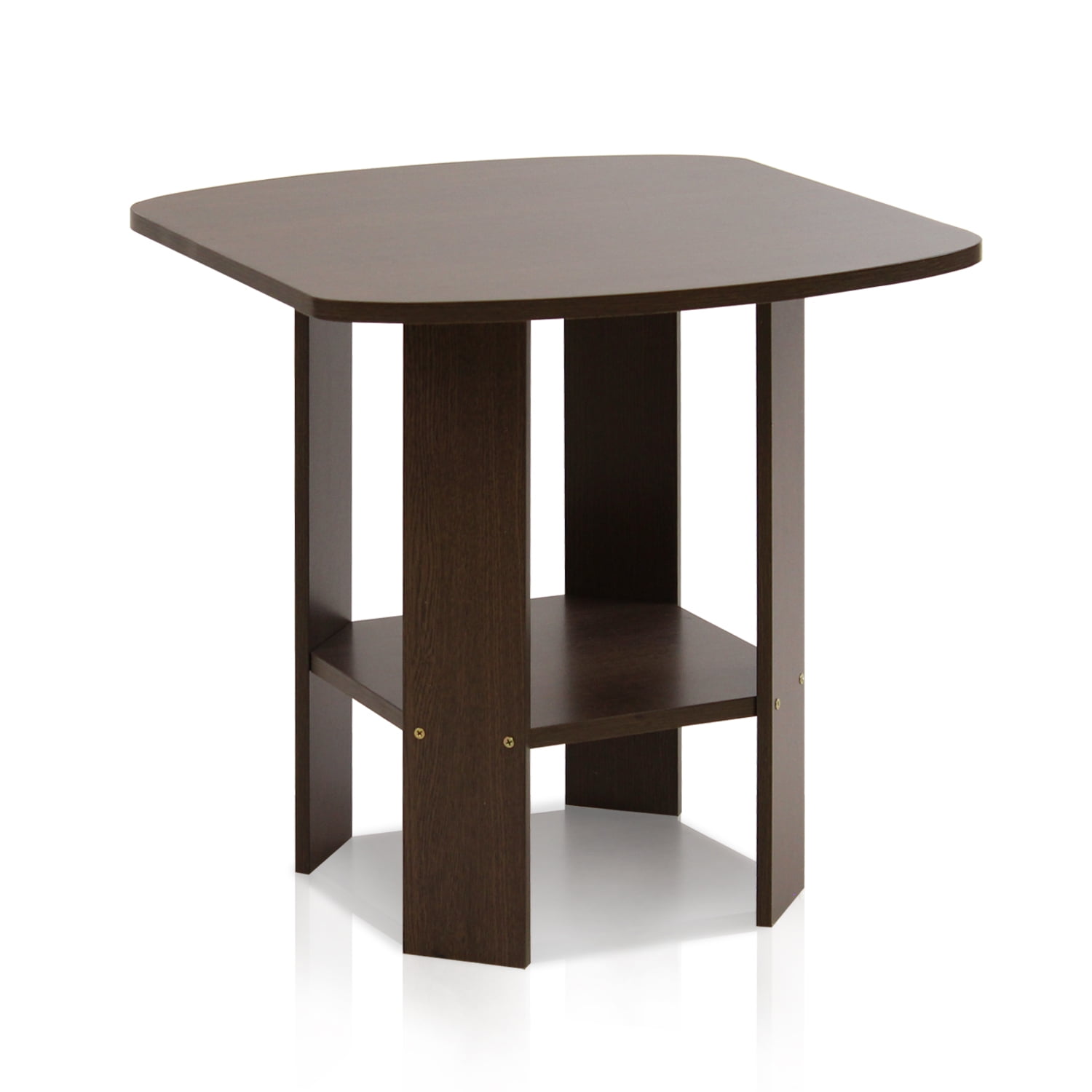Furinno Simple Design End/SideTable, Dark Brown - Walmart.com