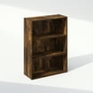 Furinno Gruen 2-Tier Open Shelf Bookcase with 2 Doors Storage Cabinet ...