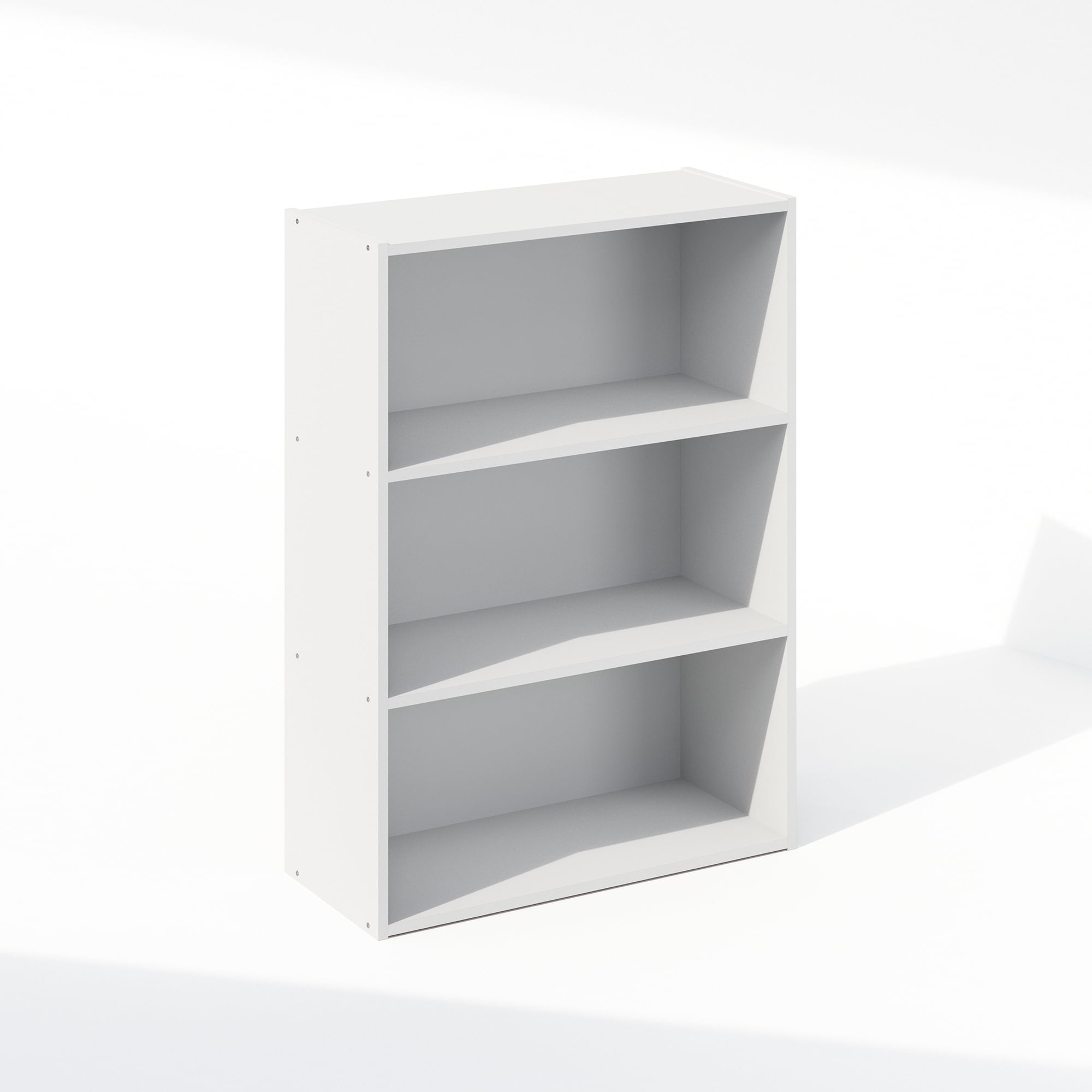 Furinno Simple Open Shelf, Bookcases, 3-Tier, Plain White - Walmart.com