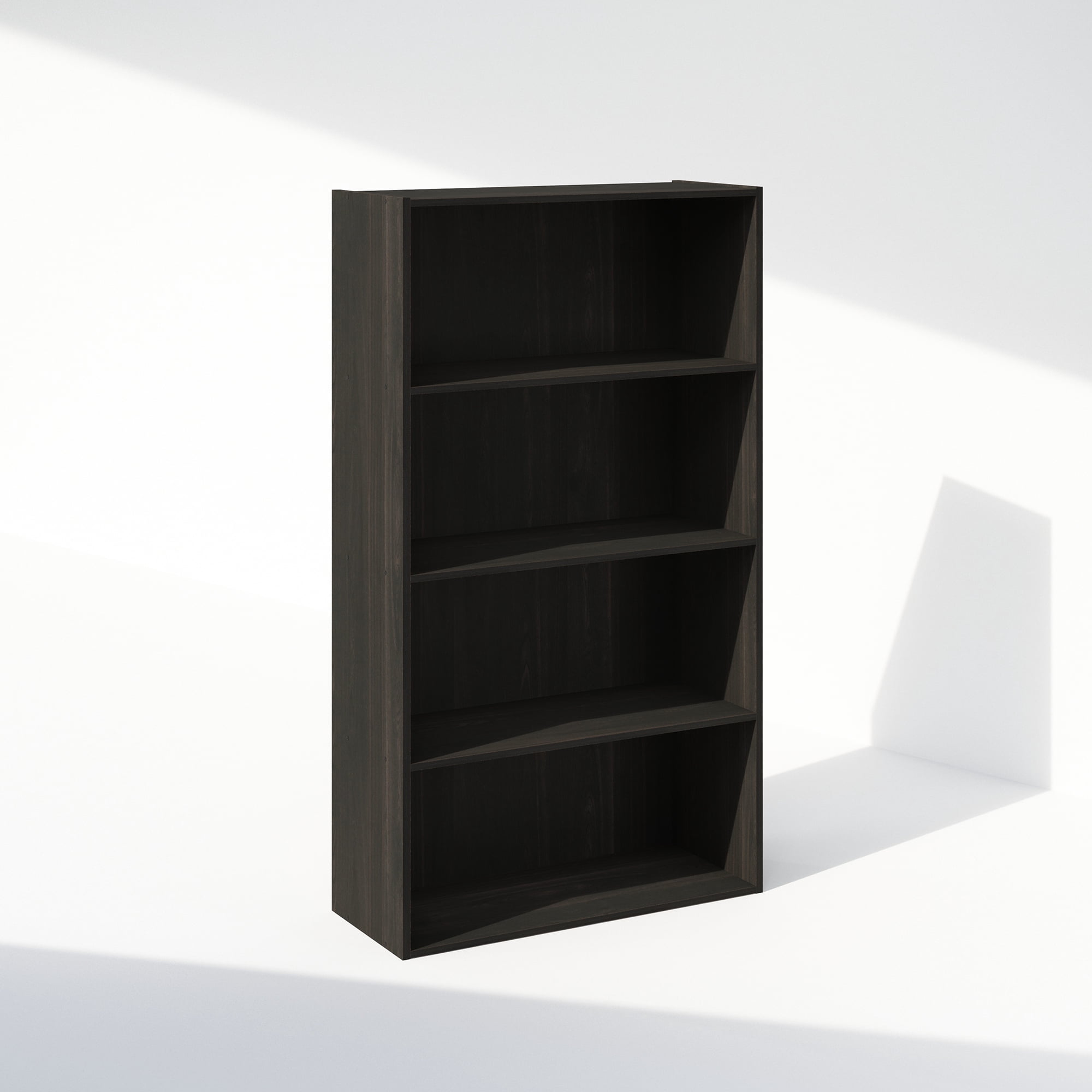 Furinno Simple Open Shelf, Bookcases, 4-Tier, Espresso - Walmart.com
