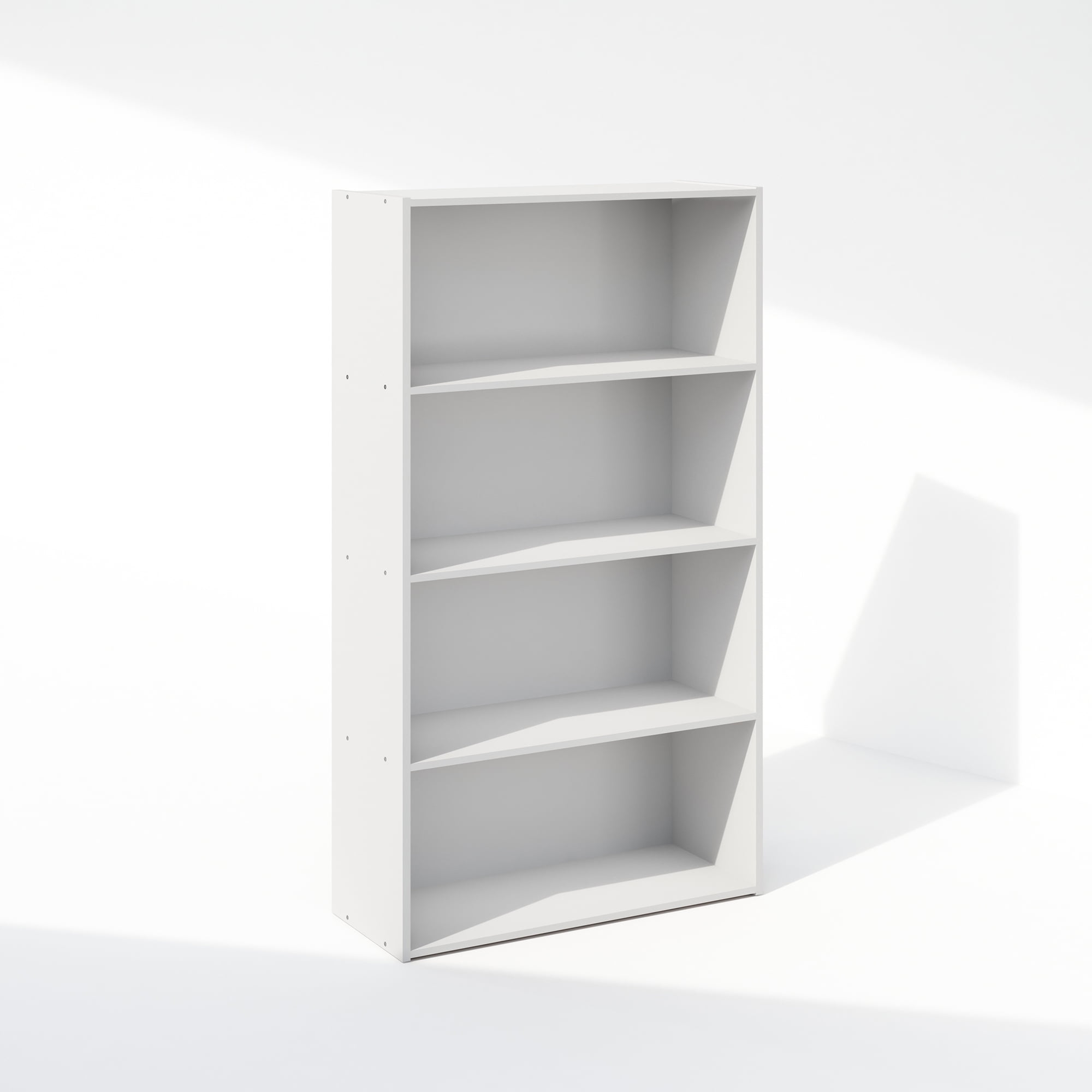 Furinno Simple Open Shelf, Bookcases, 4-Tier, White - Walmart.com