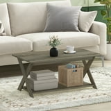 Furinno Simplistic Criss-Crossed Coffee Table, French Oak - Walmart.com