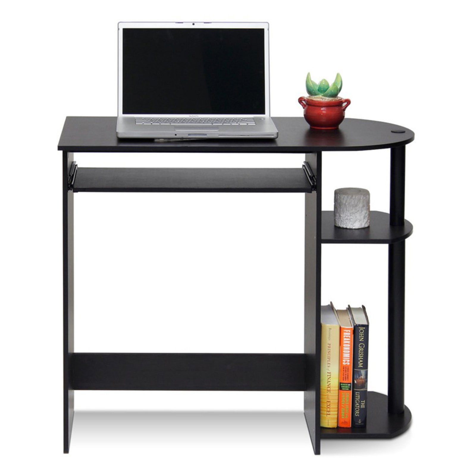 Furinno Simplistic Easy Assembly Computer Desk, Espresso - Walmart.com