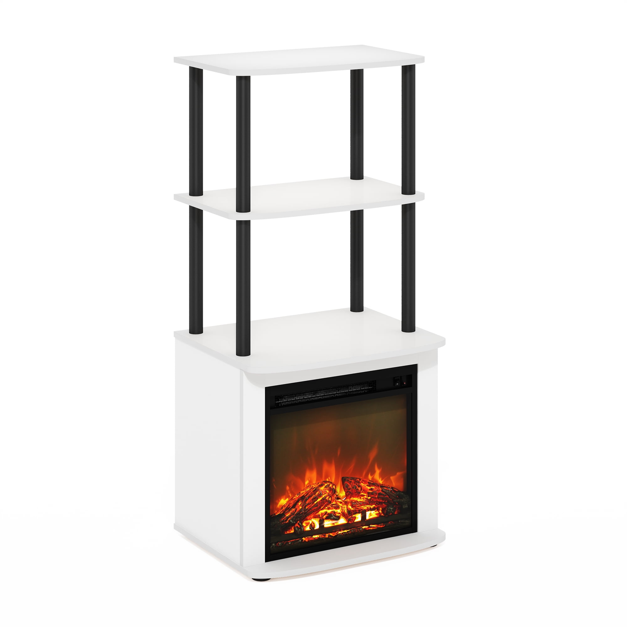 Furinno Turn-N-Tube 2-Tier Tall TV Entertainment Side Table Display ...