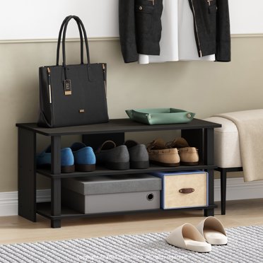 Furinno 4-Tier Turn-S-Tube Shoe Rack, Durable Footwear Organizer ...