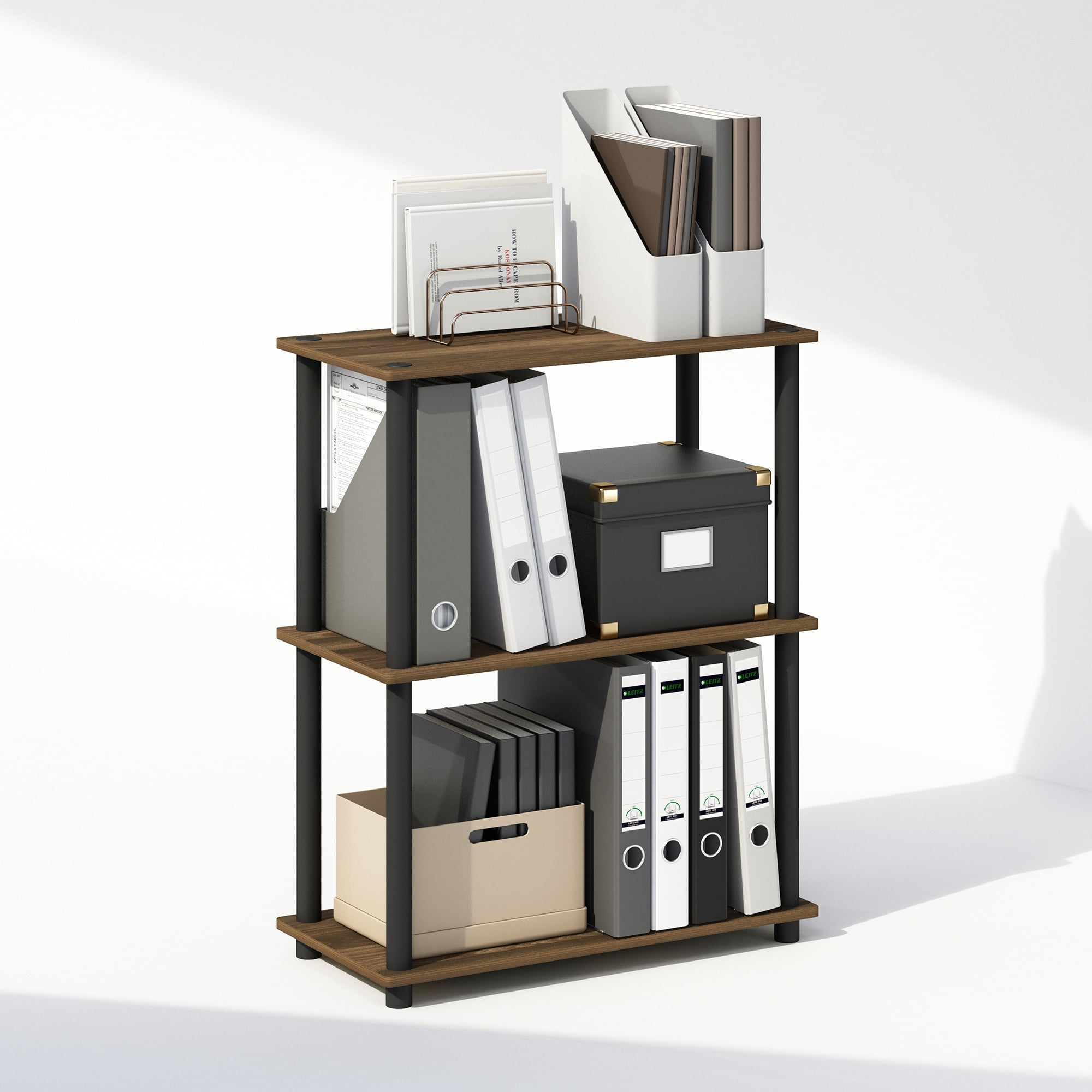 Furinno Turn-N-Tube 3-Tier Multipurpose Compact Display Rack, Shelving ...