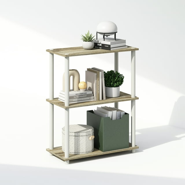 Furinno Turn-N-Tube 3-Tier Multipurpose Compact Display Rack, Shelving ...