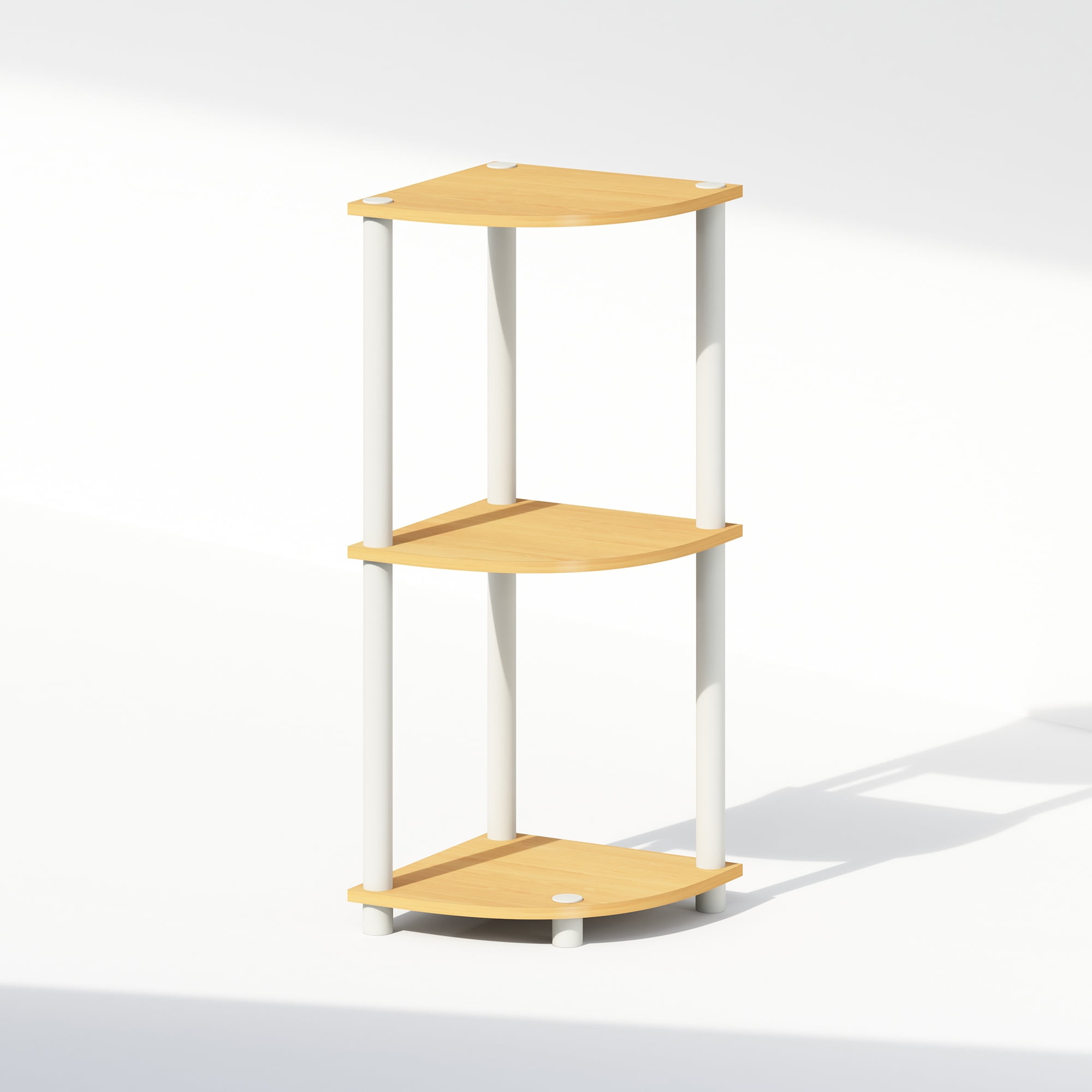Furinno Turn-N-Tube 3-Tier Multipurpose Corner Shelf, Display Shelf ...