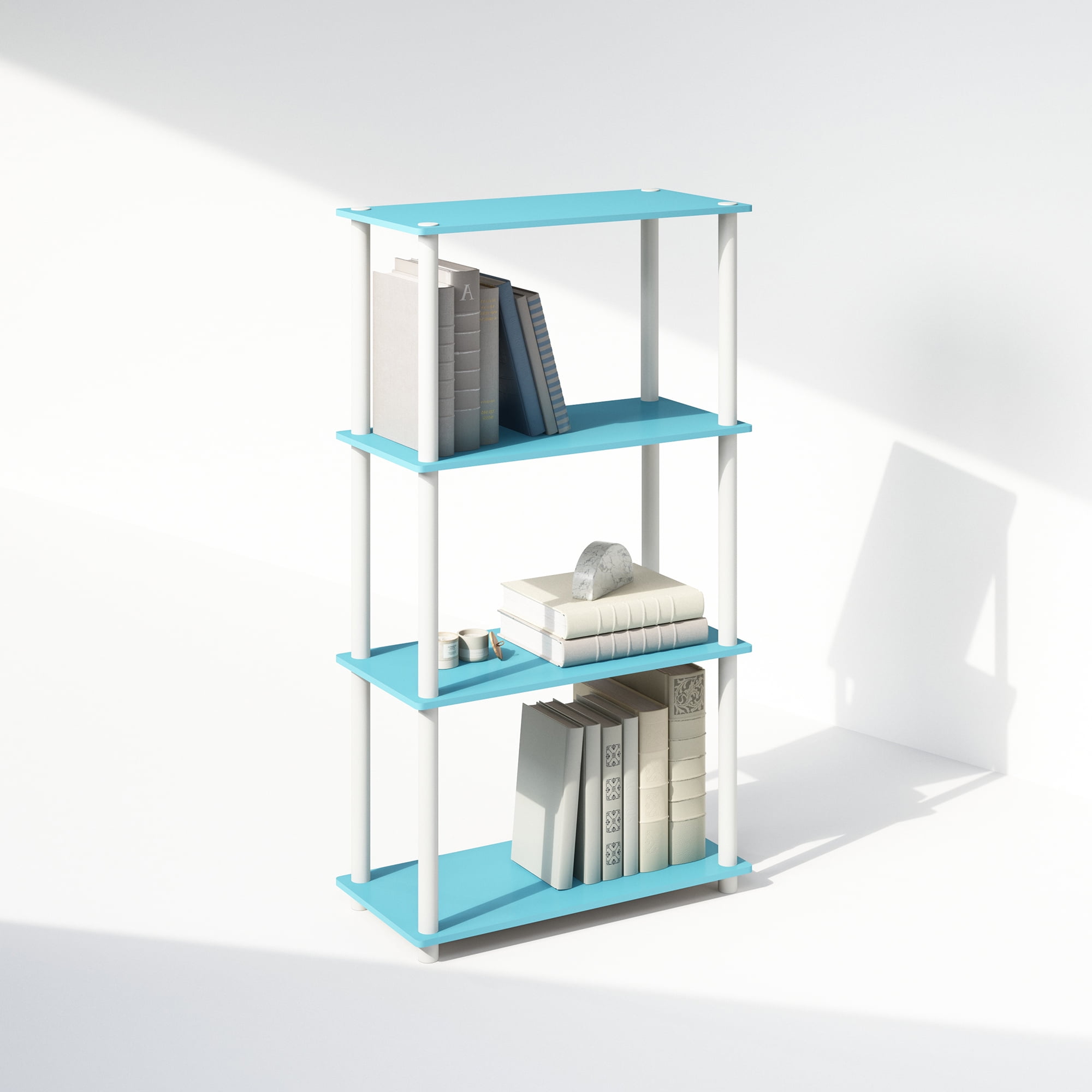 Furinno Turn-N-Tube 4-Tier Multipurpose Shelf Display Rack, Shelving ...
