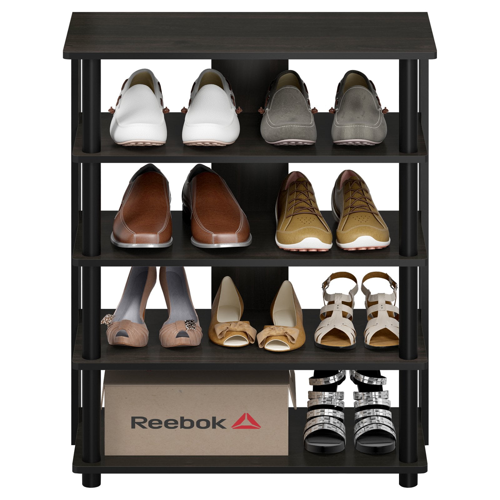 Furinno Turn-N-Tube 5 Tier Shoe Rack - Walmart.com