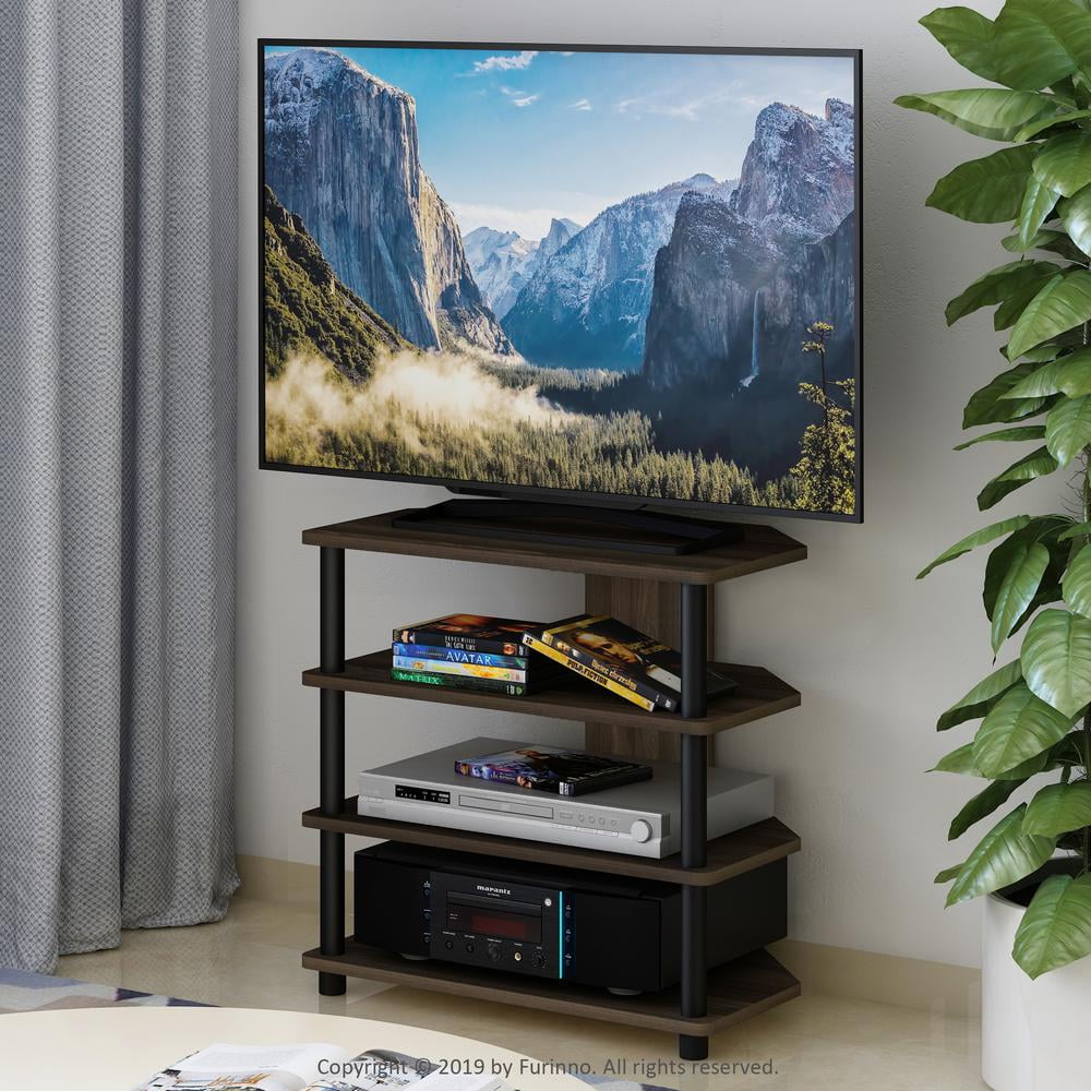 Furinno Turn-N-Tube Easy Assembly 4-Tier Petite TV Stand, Columbia ...