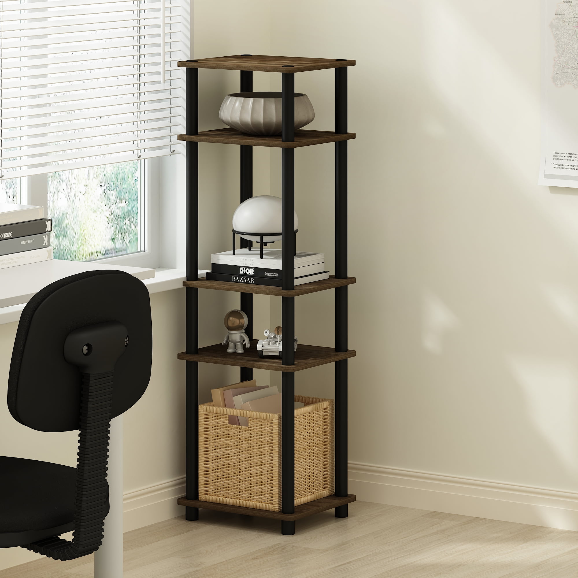 Furinno Turn-N-Tube Easy Assembly Stackable Standing Shelf, Columbia ...