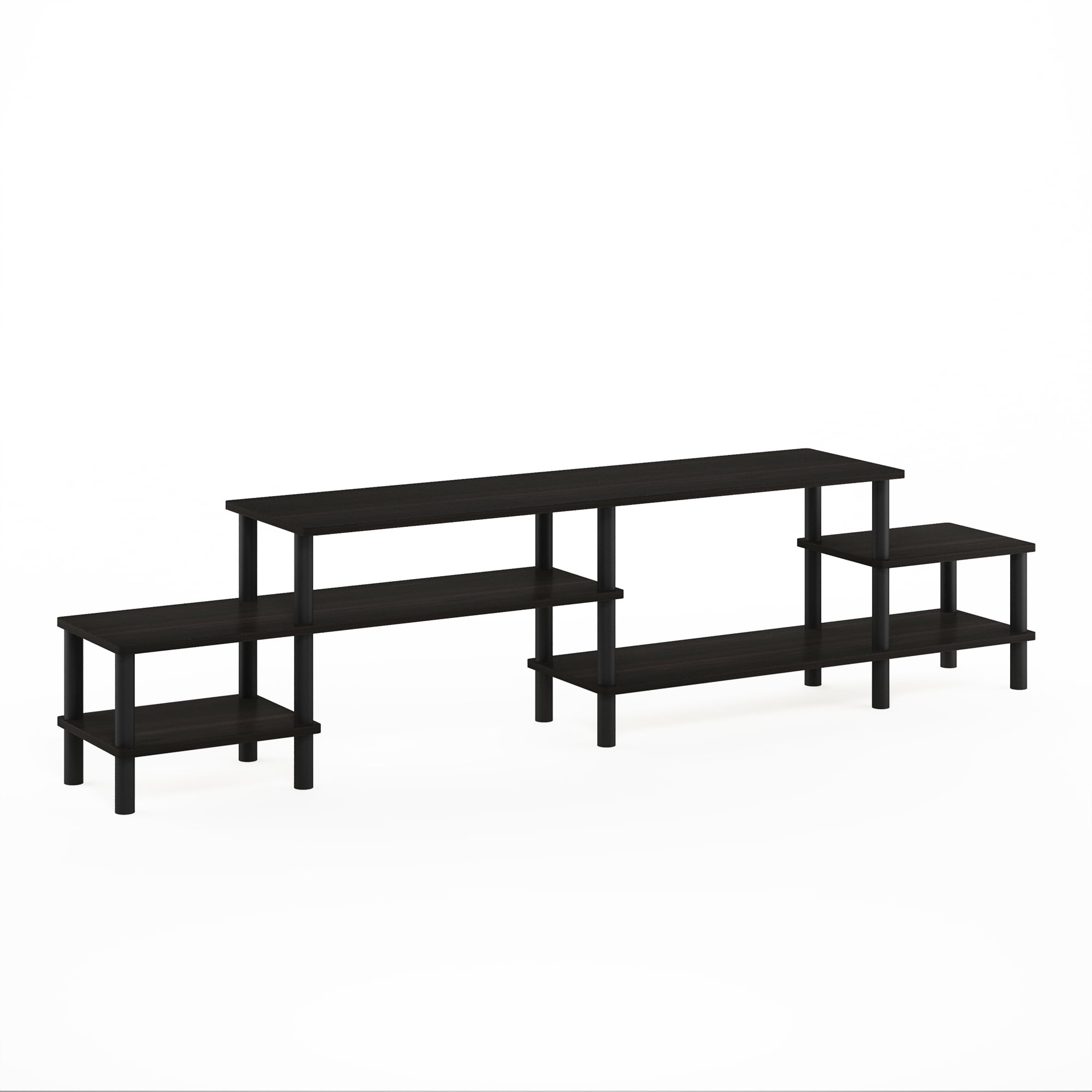 Furinno Turn N Tube Grand Entertainment Center for TV up to 80 Inch Espresso Black