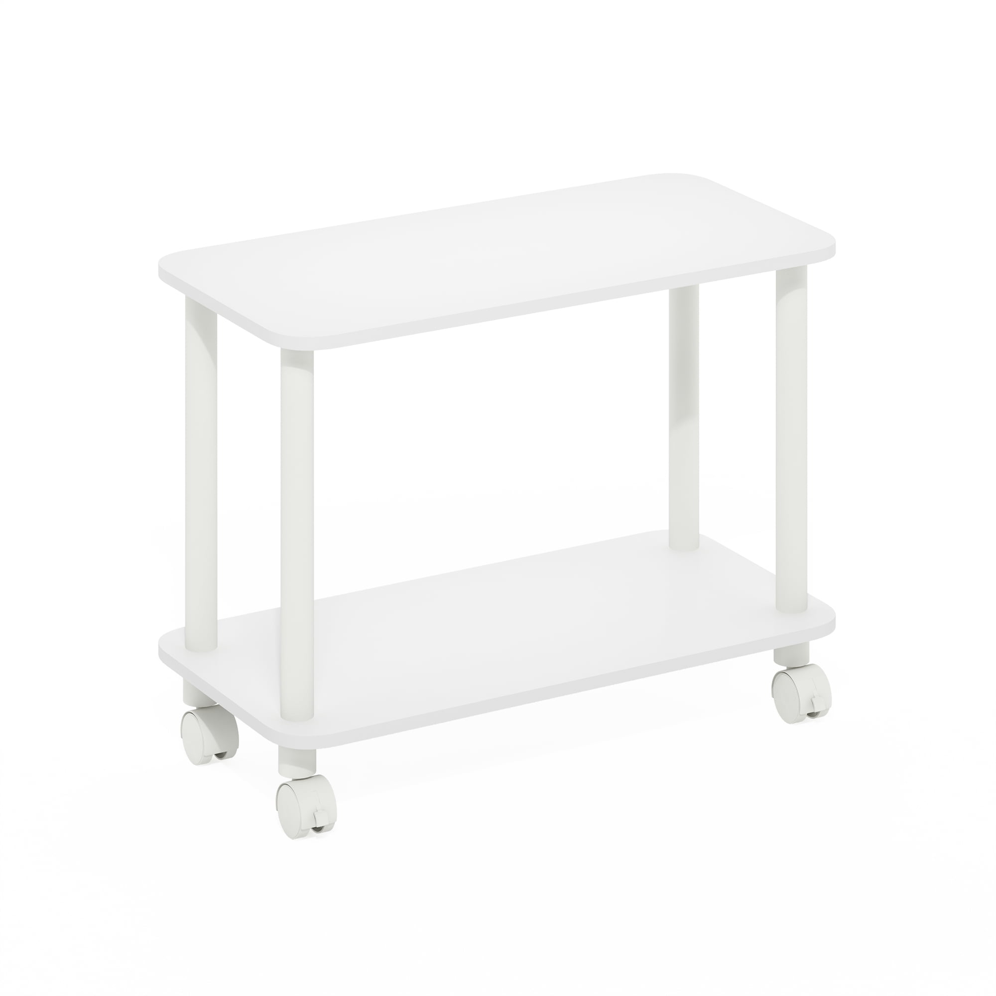 Furinno Turn-N-Tube Modern Rectangle End Table, Side Table with Casters ...