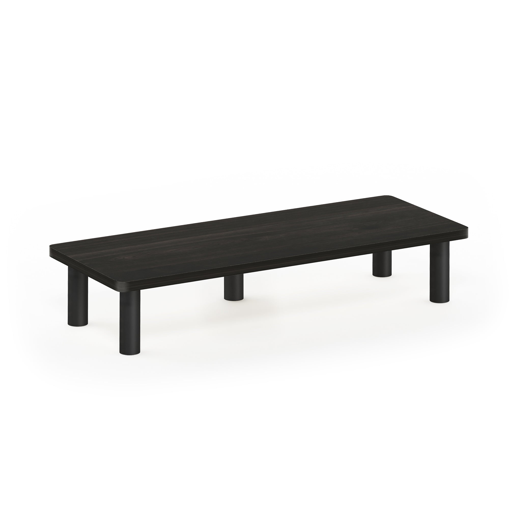 Furinno Corner Monitor Riser Stand with Shelf, Computer Platform ...