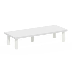 White Monitor Risers for Desk Organization