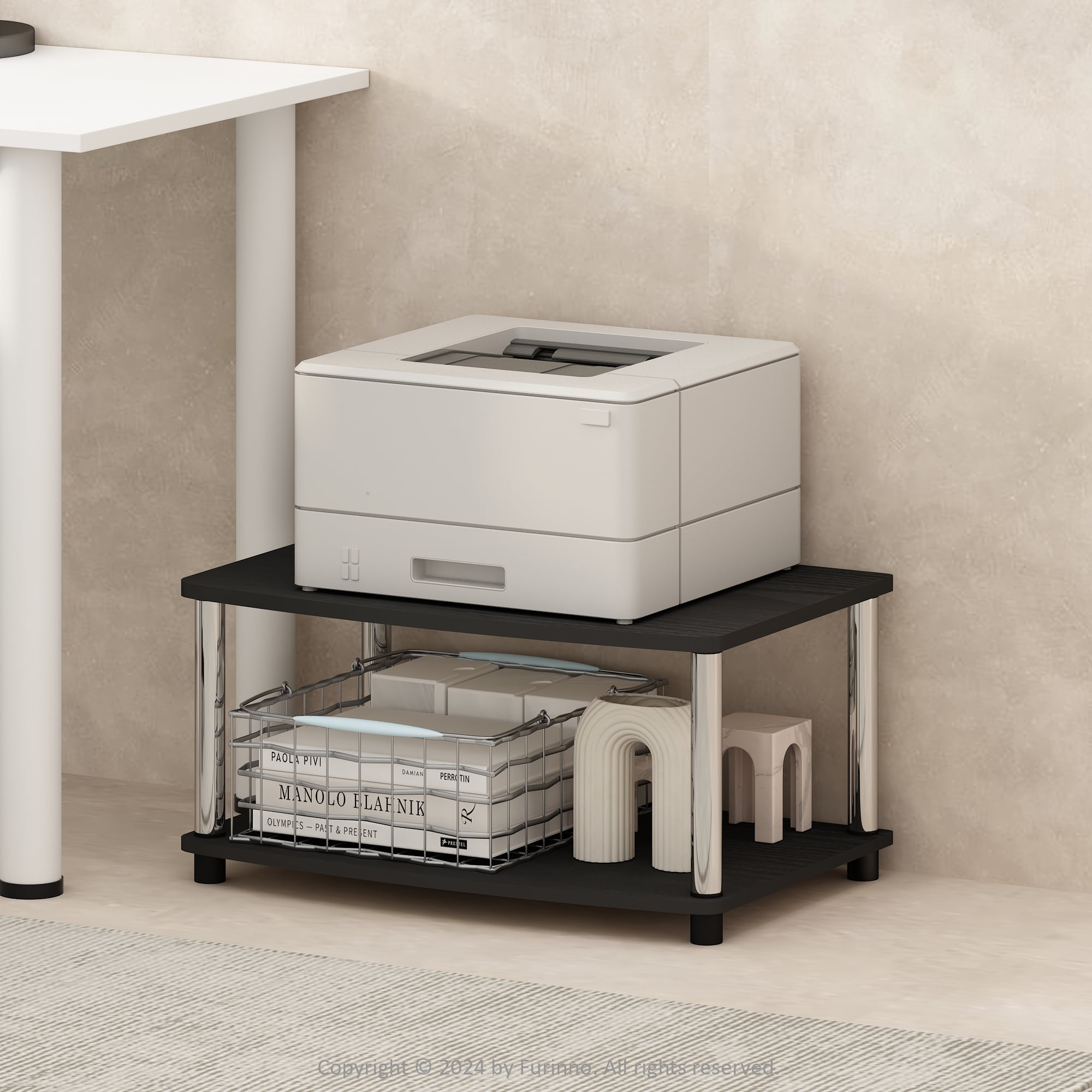 Furinno Turn-N-Tube 2-Tier Multipurpose Printer Stand Display & Storage ...