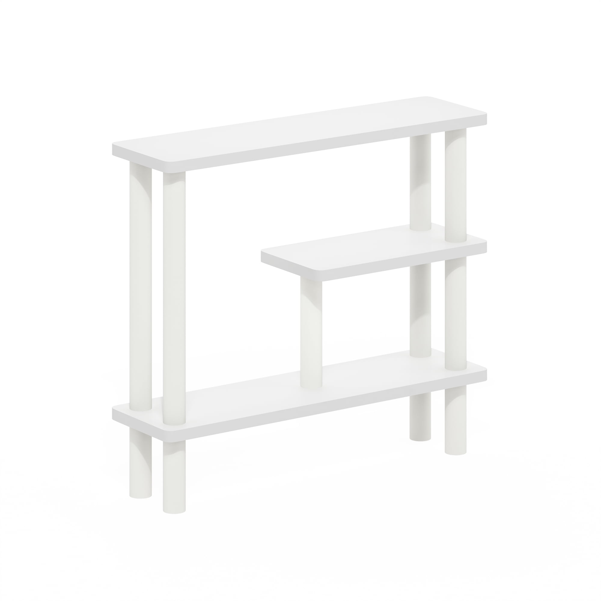Furinno Turn-N-Tube Slim Space Saving Storage Rack, White/White ...