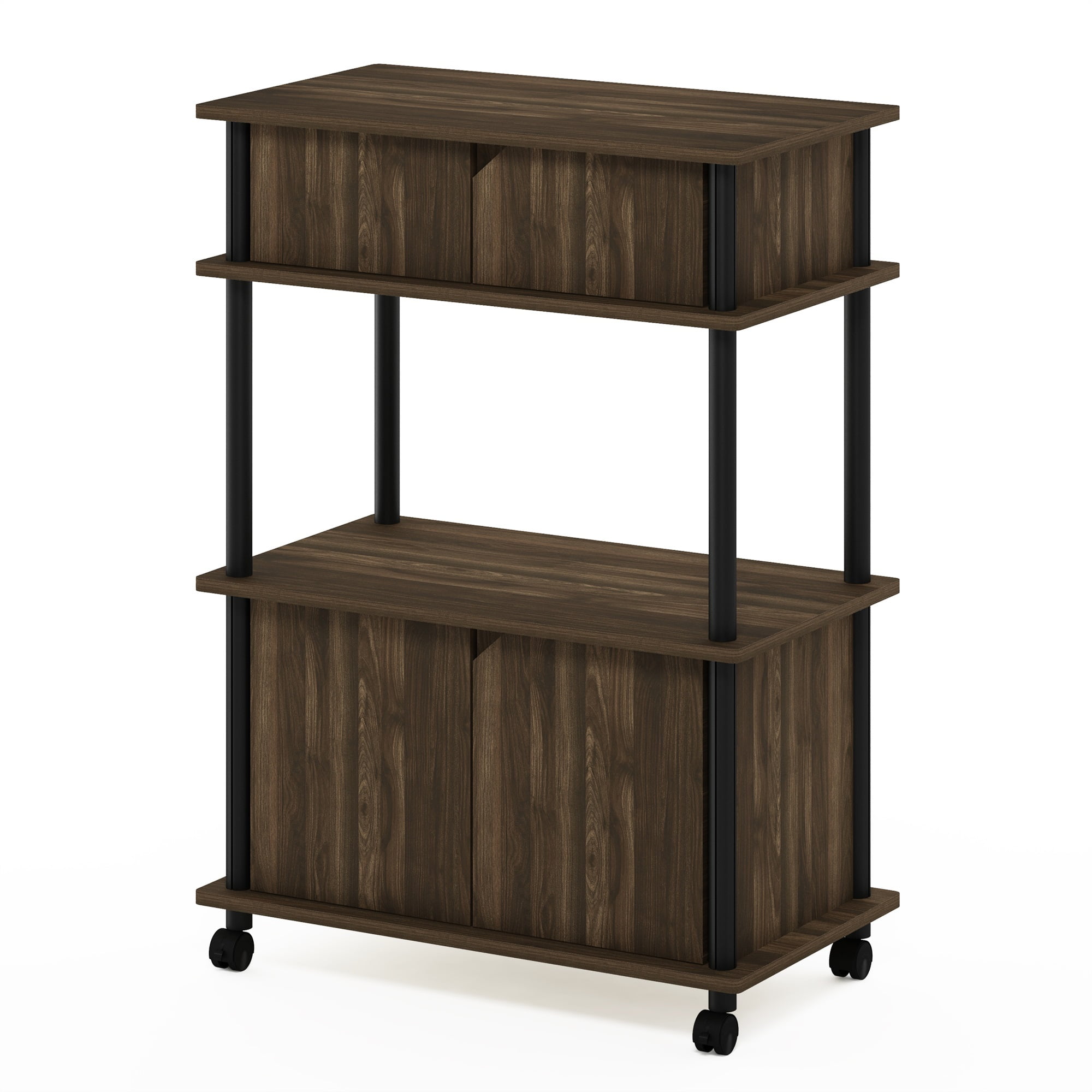 Free Shipping! Furinno Turn-N-Tube Toolless Storage Cart with Cabinet ...