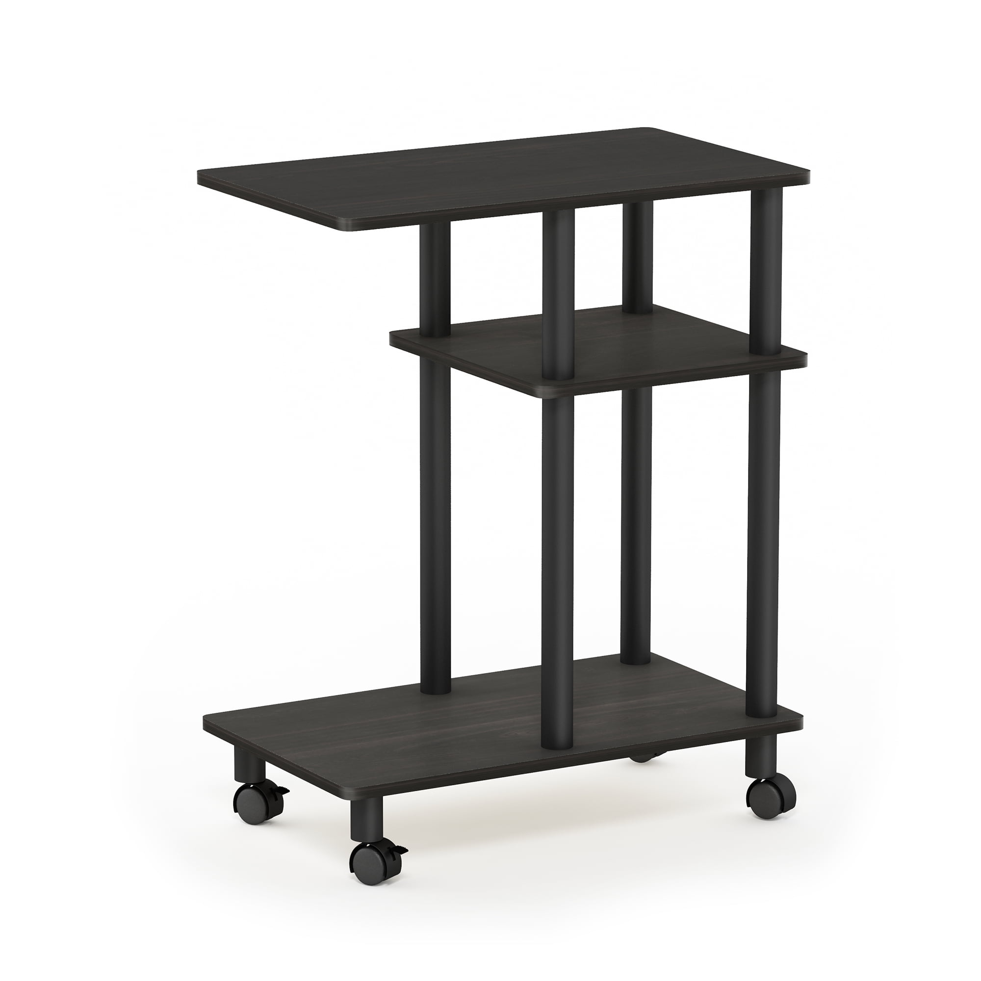 Furinno Turn-N-Tube U Shape Sofa End Table, Side Table with Casters ...