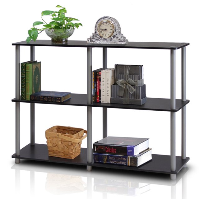 Furinno Turn-N-Tube 3-Tier Double Size Bookshelves Storage Display Rack ...