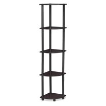 Turn-N-Tube 5 Tier Corner Rack, Multipurpose Shelving, Dark Brown ...