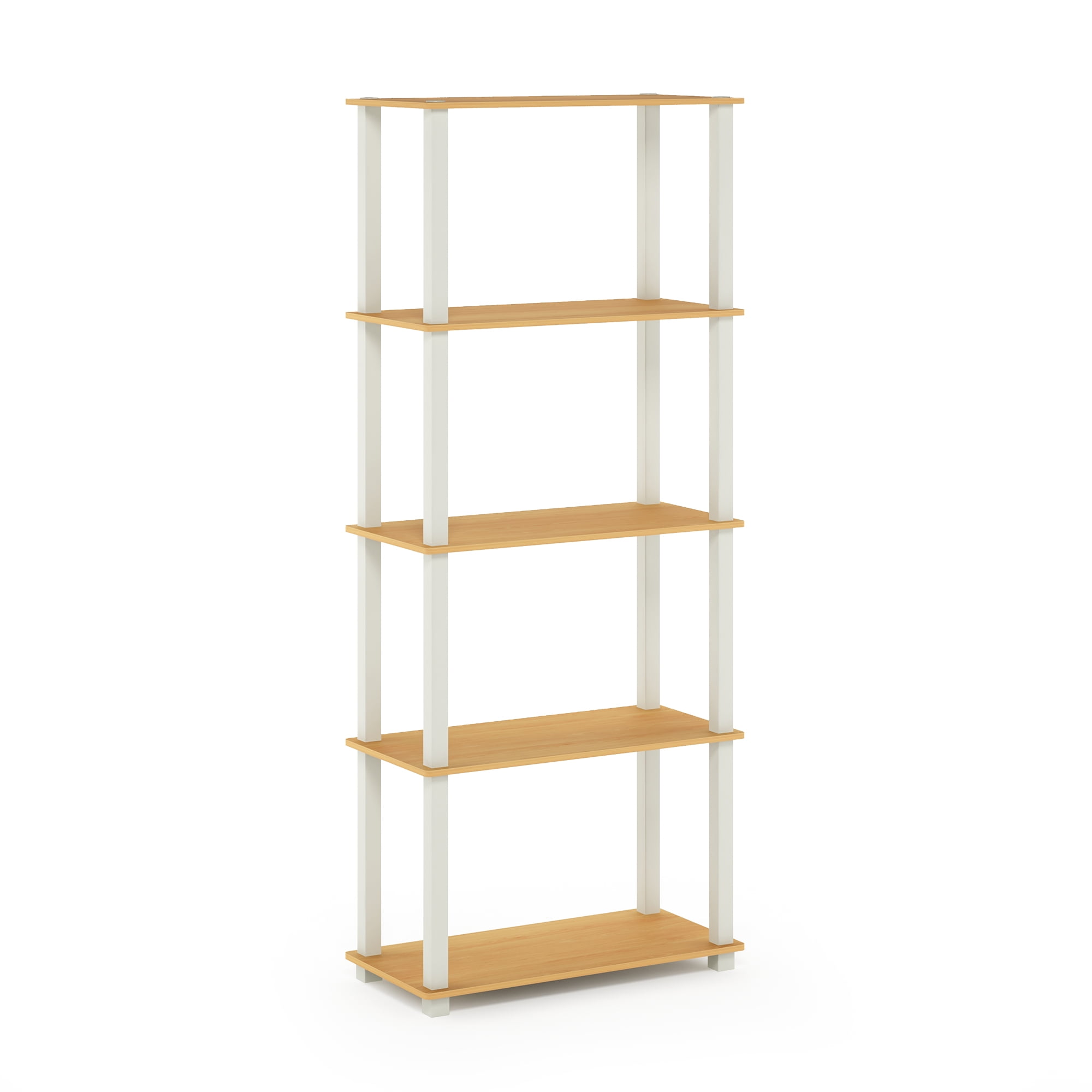 Furinno Turn-S-Tube 5-Tier Multipurpose Shelf Display Rack with Square ...