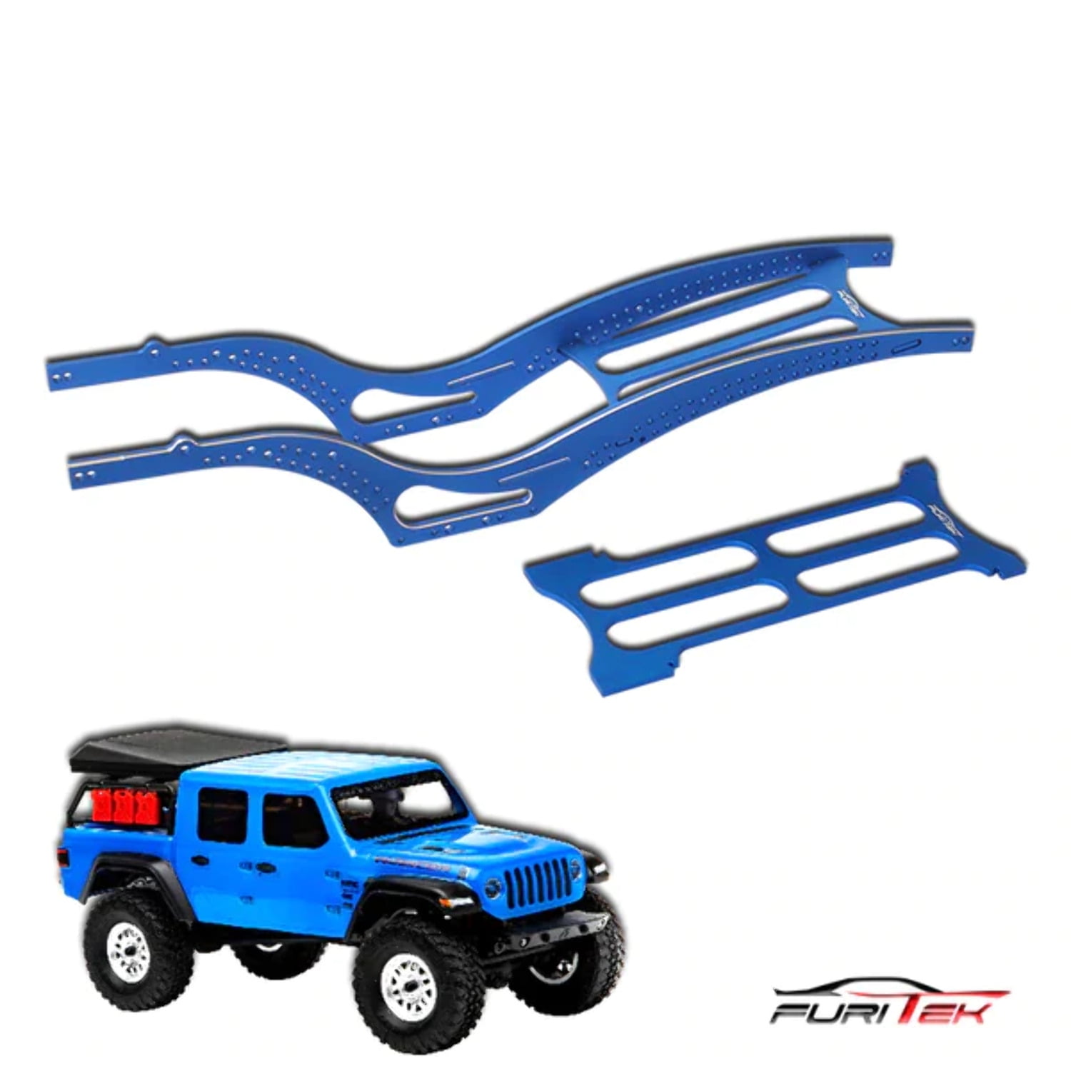 Furitek Scythe Aluminum Rail Frame For SCX24 Jeep Gladiator - Blue ...