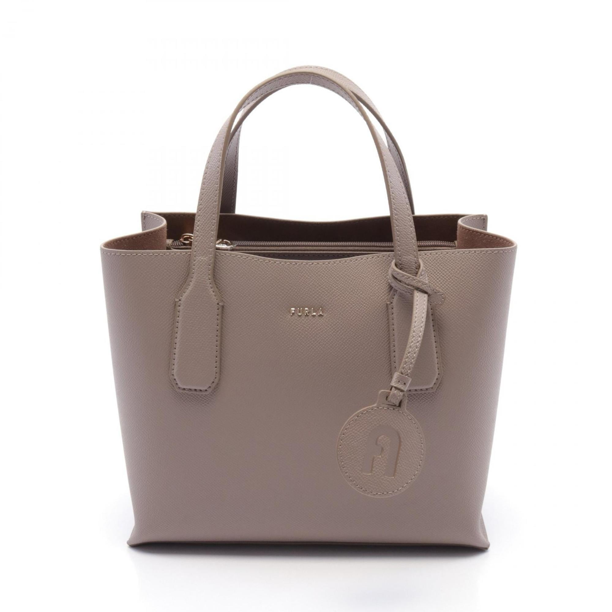 Pre-Owned Furla Classic Tote Bag Leather Women's Brown ...