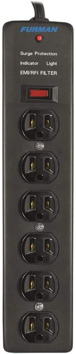 Furman SS-6 6-Outlet Pro Surge Suppressor Strip (SS6d1) - Walmart.com