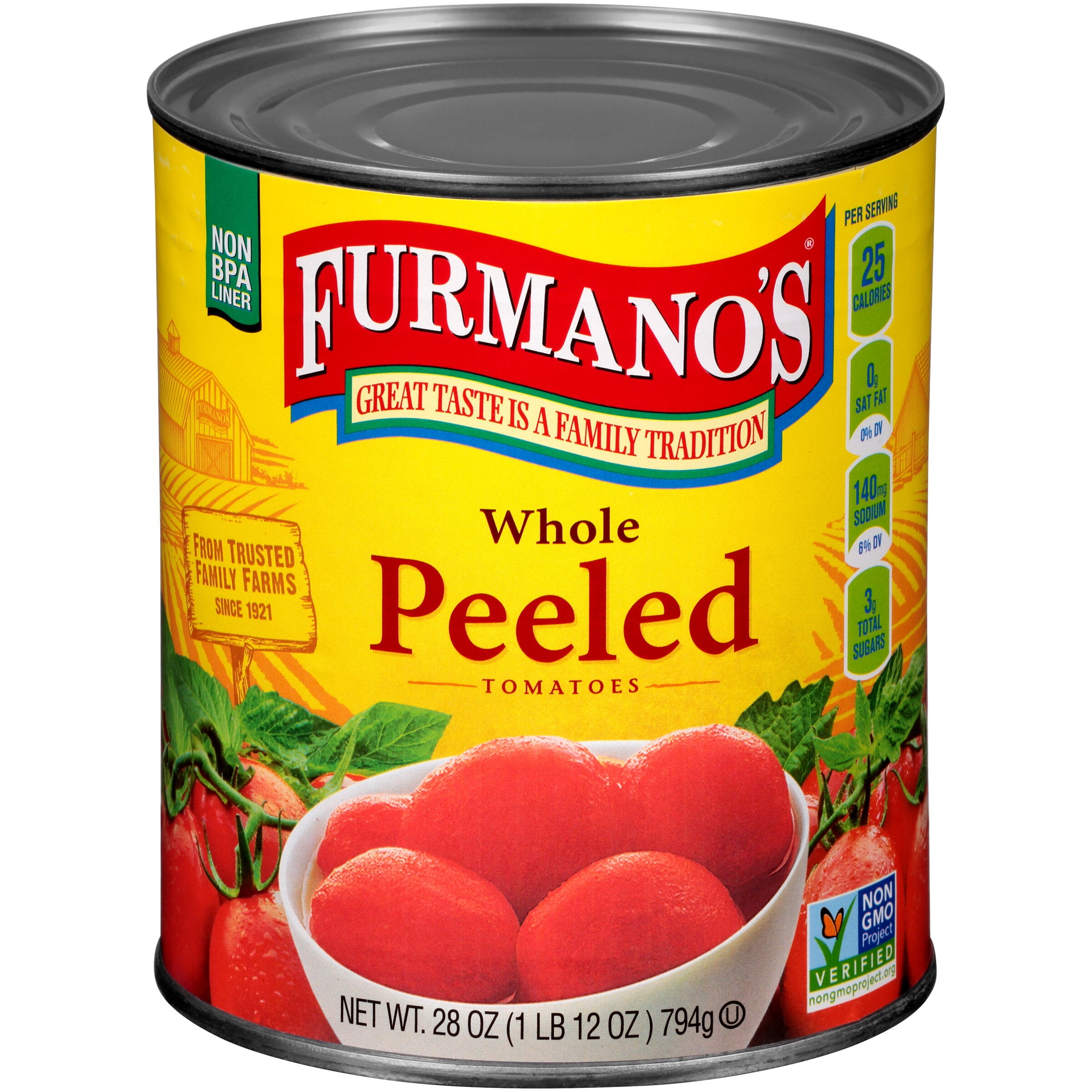 Furmano's® Whole Peeled Tomatoes 28 oz. Can - Walmart.com