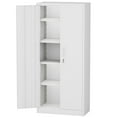 Furmax 15.7" D Mental Storage Cabinet with Lockable Door, Steel Shelf ...