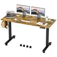 Furmax 55" Height Adjustable Standing Desk with Locking Wheels ...
