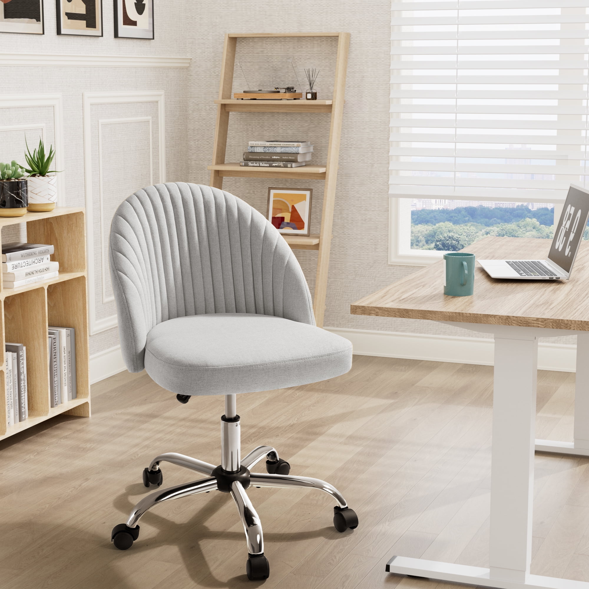 Furmax Comfy Working Desk Chair for Adults, Adjustable Height, Swivel ...