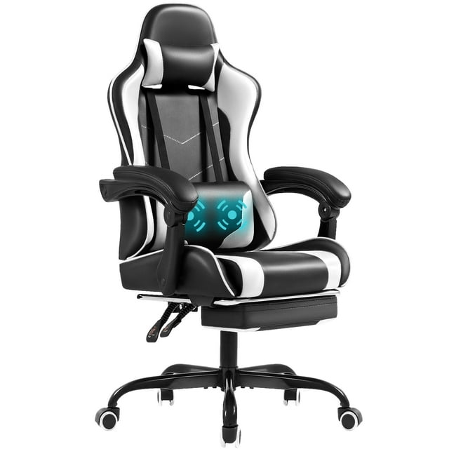 Furmax Gaming Chair: High Back, Ergonomic w/ Massage, Footrest, PU ...